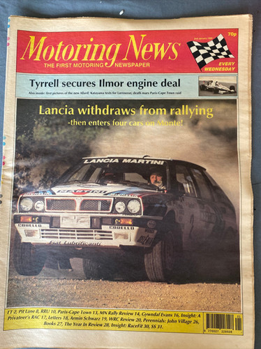 Motoring News 2 January 1992 World Rally Championship Review John ...