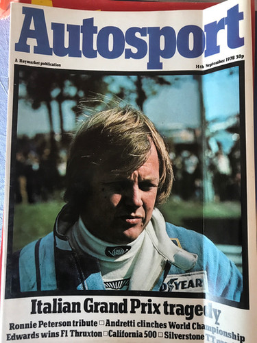 Autosport Magazine 14 September 1978 Obituary Ronnie Peterson Lauda ...