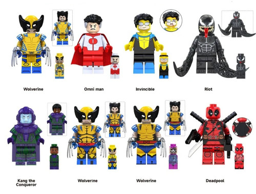 Marvel Superhero Set of 8 Minifigures - Style1 | Uk Minifigure Store