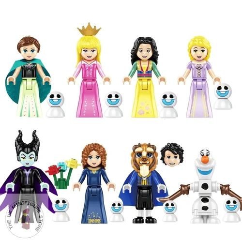 Princess Set of 8 Minifigures - Style 5