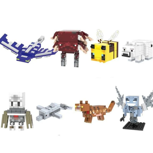 Minecraft Set of 8 Minifigures - Style 8 | Uk Minifigure Store