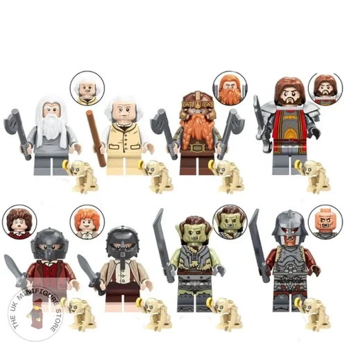 LOTR Set of 8 Minifigures - Style 16