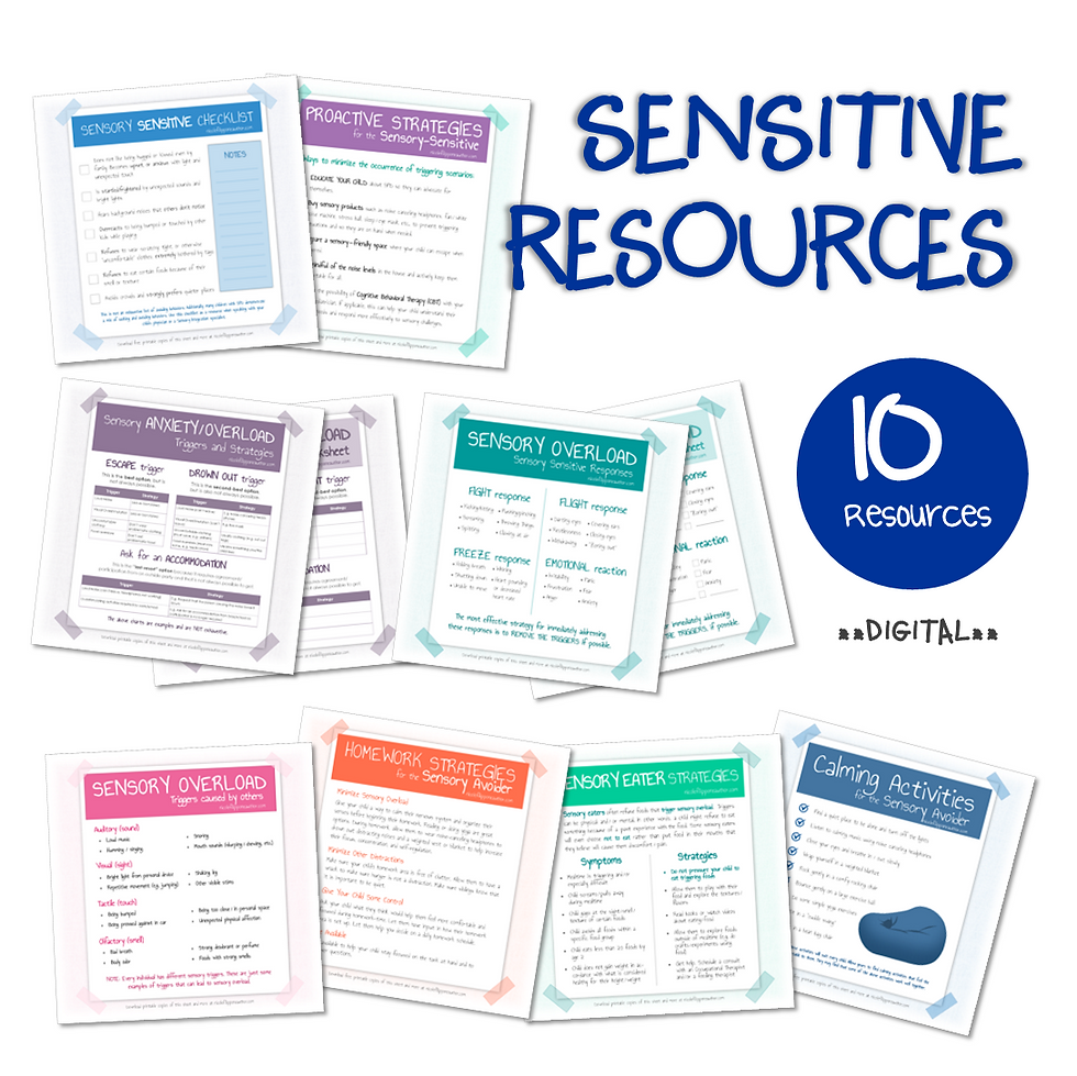 10 Printable Sensory Sensitive Resources - DIGITAL | Sensory Stories