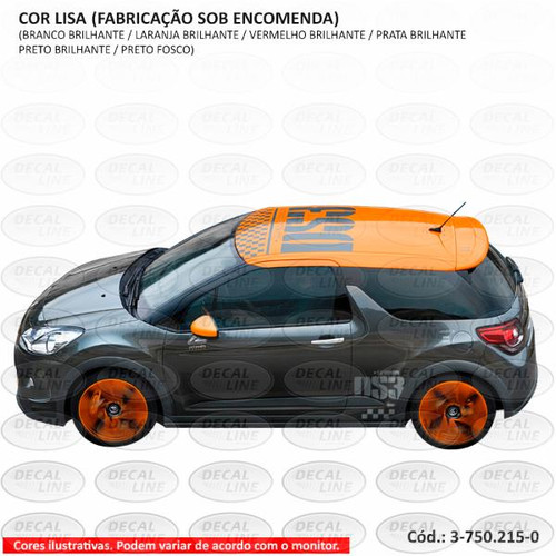 Emblema Adesivo Citroen DS3 Racing - Teto | lojadecalline