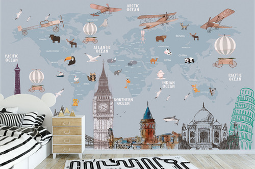 Mural Mapa Modelo - MI003 | Frambuesa Design