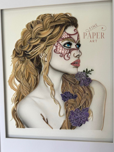 Paper Quilled Lady Mystique | Fine Paper Art