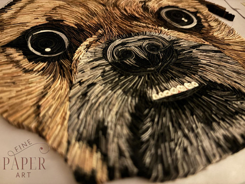 Made To Order - Quilled Pet Portrait | Fine Paper Art