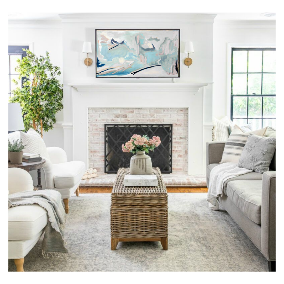 Samsung Frame TV Art Watercolor Abstract Modern Nordic Scandi Neutral ...