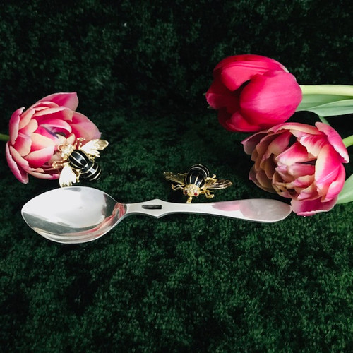 A 20th Century English Silver Honey Spoon. | Linda Jackson