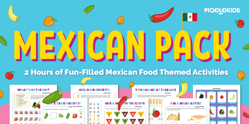 FREE Mexican Food Printable Activity Pack for Preschoolers