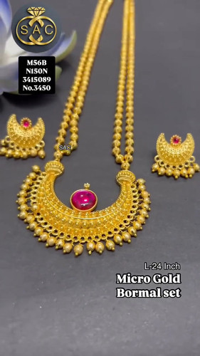 Premium Quality Micro Gold Bormal Har Set | SuruArts Creation