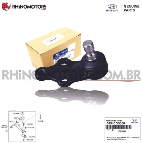 545303S000 - PIVO HYUNDAI IX35, TUCSON - KIA SPORTAGE APOS 2009 | Rhino ...