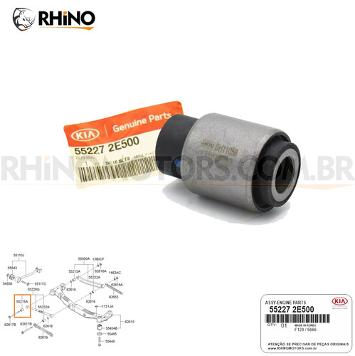 552272E500 Buchas Braço Suspensão Tras. Hyundai Tucson Kia Sportage ...