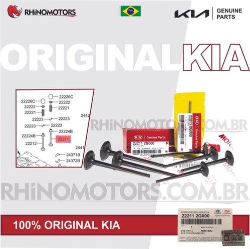 222112G000 - Jg Válvula ADM. SORENTO, OPTIMA, SONATA, SANTA FE / MOTOR ...