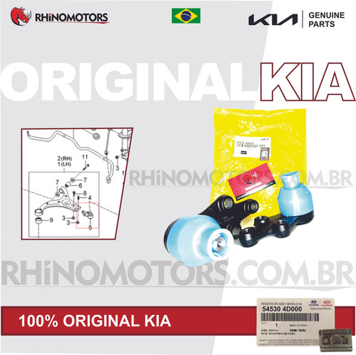 545304D000 - Par Pivo Bandeja Dianteiro Kia Carnival 2008/2015 | Rhino ...