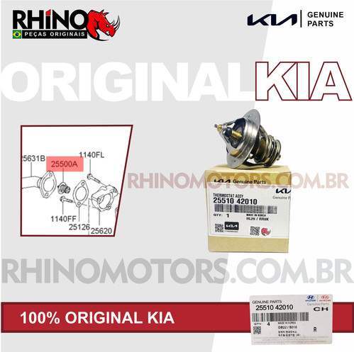 2551042010 VALVULA TERMOSTATICA HYUNDAI H100 HR 2.5 KIA SORENTO2.5 ...