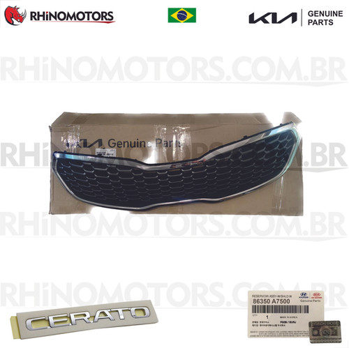 86350A7500 Grade Parachoque Dianteiro Kia Cerato 2014 A 2016 | Rhino Motors