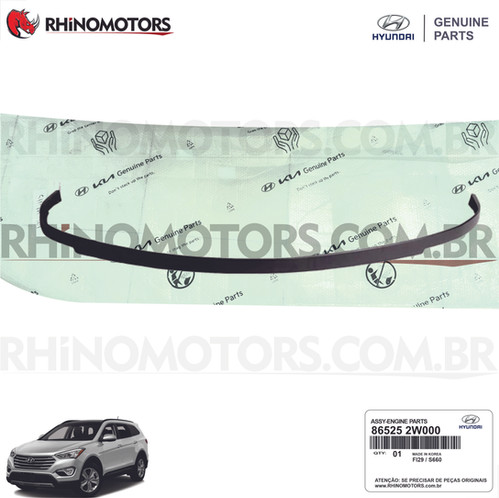 865252W000 - MOLDURA INFERIOR PARACHOQUE DIANTEIRO HYUNDAI SANTA FE ...