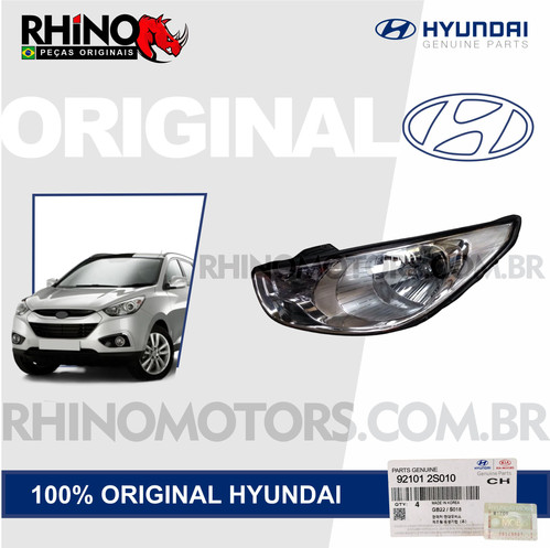 921012S010 - FAROL DIANTEIRO ESQUERDO HYUNDAI IX35 2011 A 2016 | Rhino ...