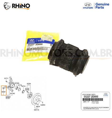 552272D000 Bucha Pequena Manga De Eixo Susp. Tras. Hyundai Tucson Kia ...