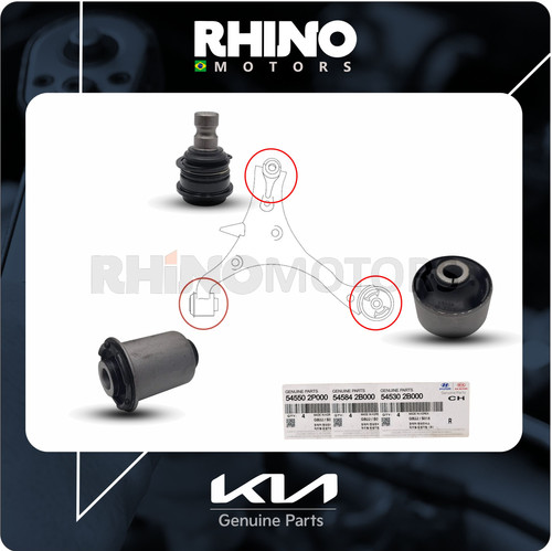 KIT BUCHA + PIVO BANDEJA DIANTEIRA KIA SORENTO 2.4 / 3.5 2010 A 2012 ...