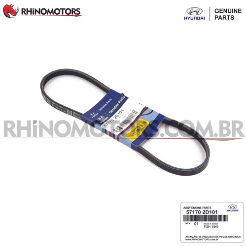 571702D101 - Correia Poly V Hyundai Tucson. Elantra, Kia Cerato ...