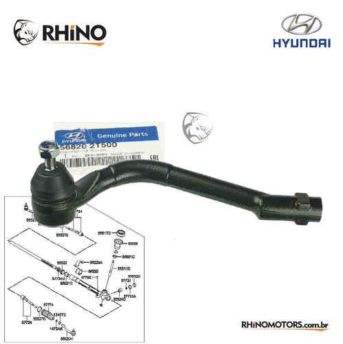 568202T500 TERMINAL DIREÇÃO L/D HYUNDAI IX35, AZERA KIA SPORTAGE ...