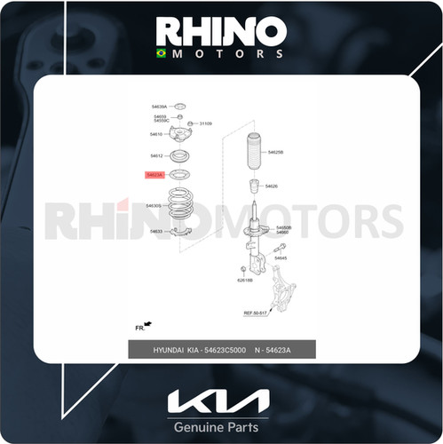54623C5000 Batente Mola Superior Dianteira KIA SORENTO 2016/2020 ...