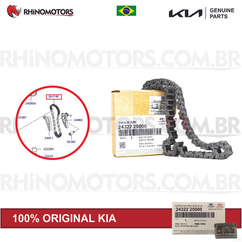 2432225000 Corrente Bomba Óleo H1, Sonata, ix35, Kia Cerato, Optima ...