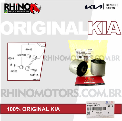 552703E000 - Par Bucha Braço Tirante Traseiro Kia Sorento 2.5/3.5/3.5 ...