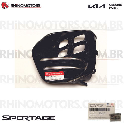 86521D9300 - Moldura Farol Neblina Esquerdo Kia Sportage 2015/2020 ...