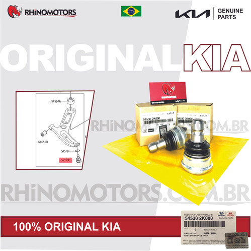 545302K000 Par Pivo Suspensao Inferior Dianteira Kia Picanto , Soul ...