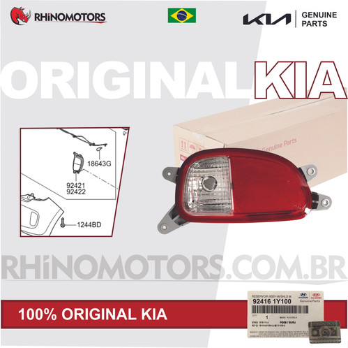 924161Y100 - Lanterna Parachoque Tras Direito Kia Picanto 2012/2015 ...