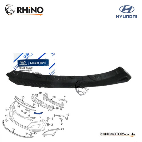 86554A5000 Suporte Guia Farol Dianteiro Direito Hyundai I30 2013 A 2016 ...