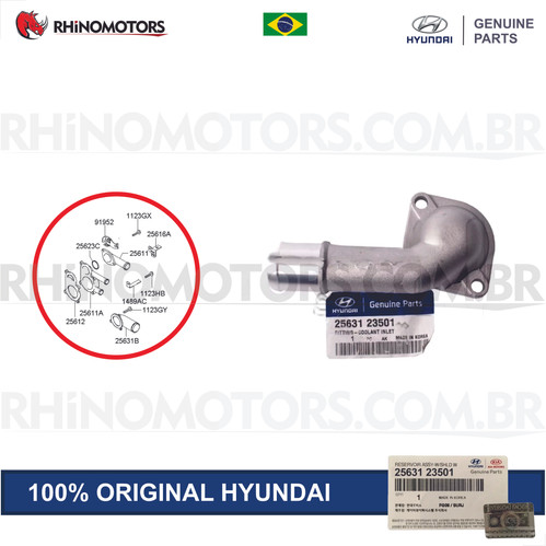 2563123501 - Tampa Valvula Termostatica I30 Ix35 Tucson Sportage Soul ...