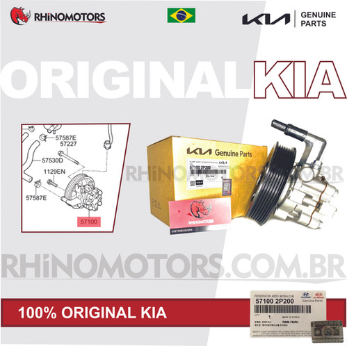 571002P200 Bomba De Direção Hidráulica Kia Sorento 2.4 16v de 2010 à ...