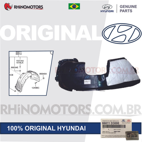 86811D3000 - PARABARRO DIANTEIRO LADO ESQUERDO HYUNDAI NEW TUCSON 2016 ...