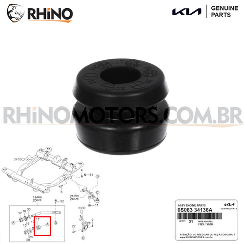 0S08334136A Bucha Do Tensor Dianteiro Kia Bongo K2500 8 V | Rhino Motors