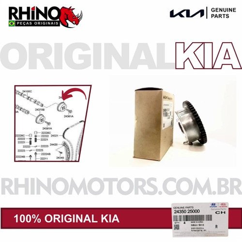 2435025000 Polia Comando Kia Sorento/Optima Hyundai Azera/Santa Fe/IX35 ...