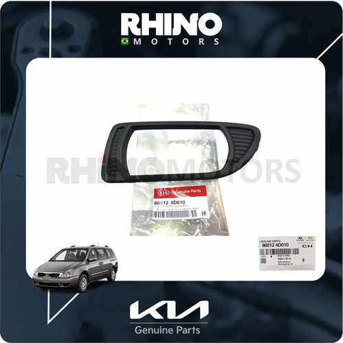 865124D010 - Moldura Milha Esquerda Kia Carnival 2006 a 2012 | Rhino Motors