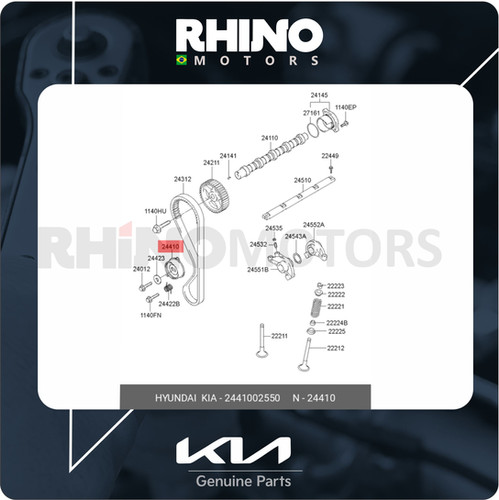 2441002550 - Esticador Correia Dentada Kia Picanto 1.0 1.1 12v | Rhino ...