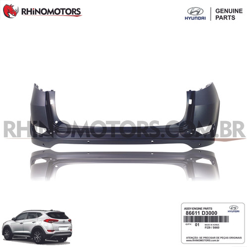 86611D3000 - Parachoque Traseiro Hyundai Tucson 2019/ | Rhino Motors