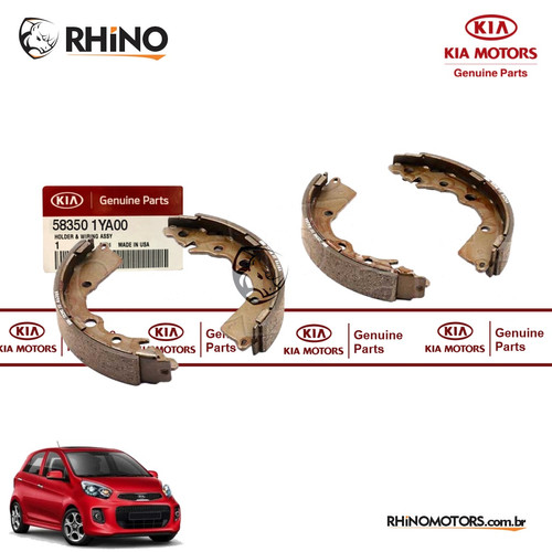 583501YA00 Jg Sapata Freio Traseiro Kia Picanto 1.0 Flex 2012/ | Rhino ...