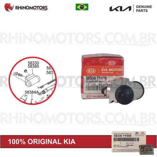 583301Y000 Cilindro de Freno Traseiro Kia Picanto 2011/2017 | Rhino Motors