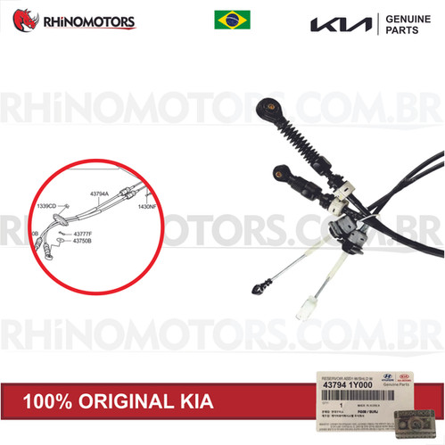 437941Y000 - Cabo Alavanca Cambio Mecanico Kia Picanto 2011 a 2015 ...