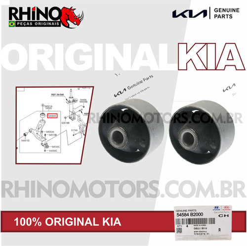 54584B2000 - Par Bucha Maior Bandeja Dianteiro KIA SOUL 2014-2019 ...