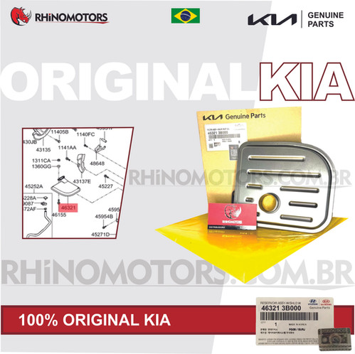 463213B000 - Filtro Oleo Cambio Aut. Azera, Santa Fe, Sonata, Cadenza ...