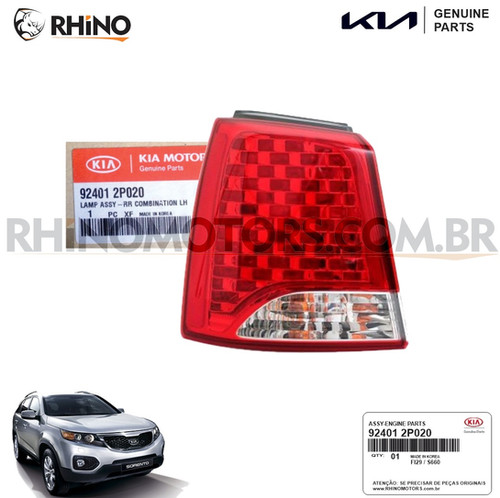 924012P020 Lanterna Traseira Direito Kia Sorento 2009/2012 | Rhino Motors