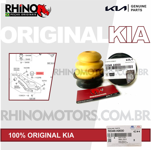 55348A9000 - PAR DE BATENTE AMORTECEDOR TRASEIRO KIA CARNIVAL 2015 ...