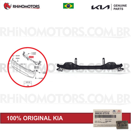 8663007510 - Lamina Do Parachoque Traseiro Do Kia Picanto 2007/2012 ...